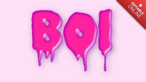 Boi Pink Liquid Text Effect Generator