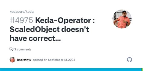 keda operator scaledobject doesn t have correct scaletargetref