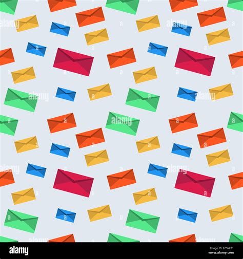 Mail Seamless Pattern Vector Illustration Background Stock Vector Image