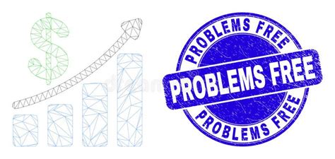 Blue Grunge Problems Free Stamp And Web Carcass Profit Up Trend Chart