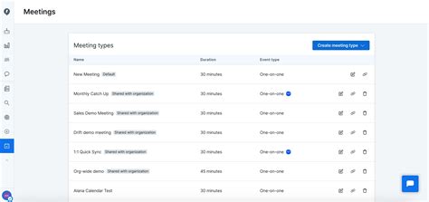 Drift Org Wide Meeting Types