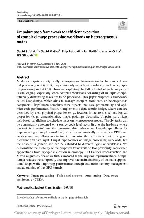 Umpalumpa A Framework For Efficient Execution Of Complex Image