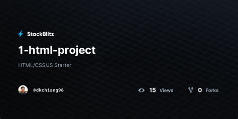 1 Html Project Stackblitz
