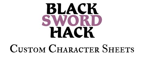 Black Sword Hack Custom Character Sheet By Ng76