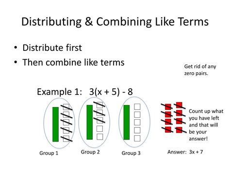 PPT Distributing Combining Like Terms In Expressions PowerPoint Presentation ID