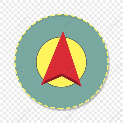 빨간색 간단한 일러스트 포인터 플랫 나침반 화살표 노랑 단순한 Png 일러스트 무료 다운로드 Lovepik