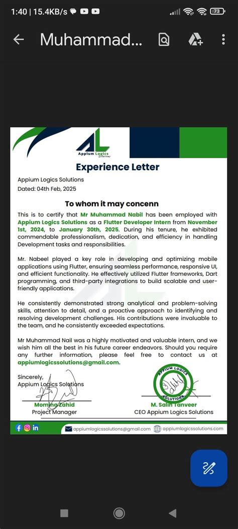 flutter getx firebase mobileappdevelopment internshipexperience muhammad nabeel ashraf