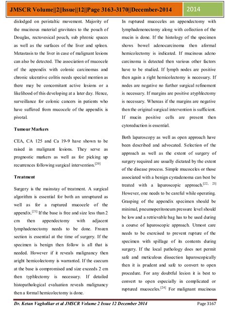 Mucocele Of The Appendix Pdf