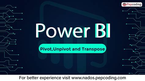 Pivot Unpivot And Transpose Power Bi Business Analytics Nados Youtube