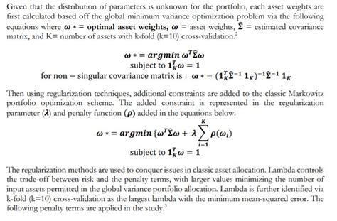 Python Cross Validation For Regularized Portfolio Optimization