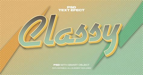 Premium Psd Retro 3d Style Classy Text Effect