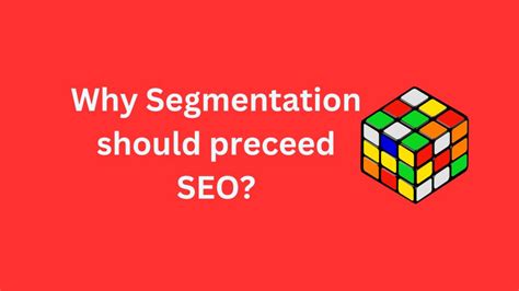 Rajesh Srinivasan On Linkedin Segmentation Not Seo Should Come First