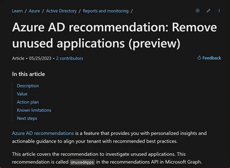 David Das Neves On Twitter Good One To Test [news] Azure Ad Recommendation Remove Unused
