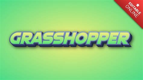 Grasshopper Yellow And Green 3d Text Effect Generator Grasshopper Yellow And Green 3d Text Effect Generator