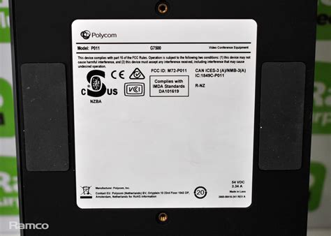 Polycom G7500 Vc Unit Including Built In Eagleeye Digital Breakout Adapter