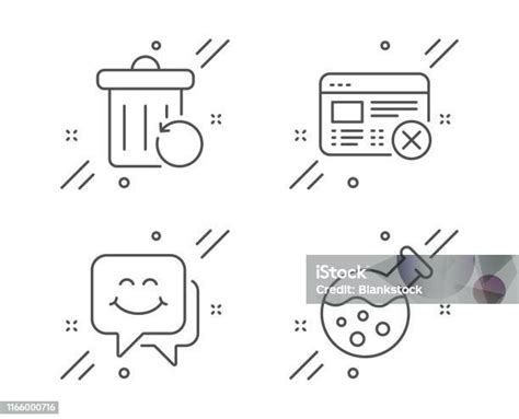 웹 스마일 얼굴 및 복구 휴지통 아이콘 세트를 거부합니다 화학 실험실 기호입니다 아니 인터넷 채팅 백업 파일 벡터 0명에 대한 스톡 벡터 아트 및 기타 이미지 Istock