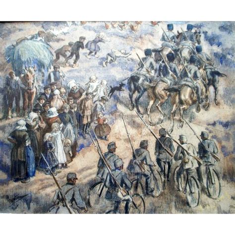 Gerard Westermann Aquarel Legeroefeningen Best N B Eerste Wereldoorlog