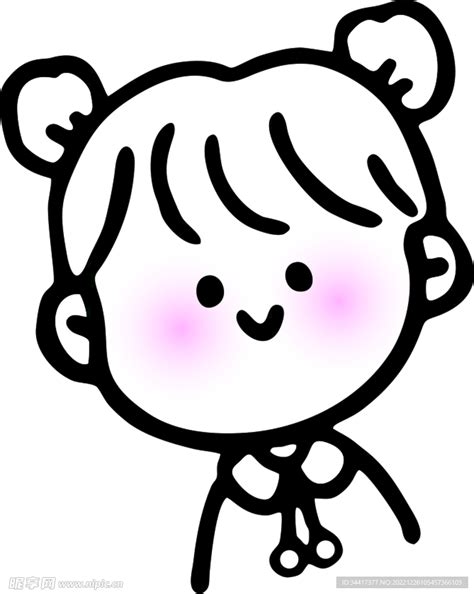 卡通小女孩 Logo设计图 Logo设计 广告设计 设计图库 昵享网nipic Cn