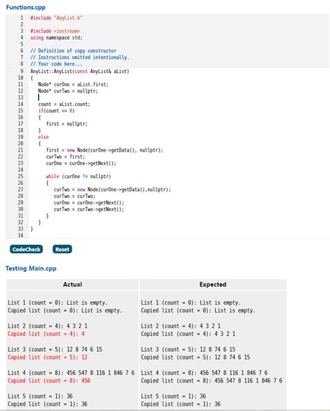 Solved Functions Cpp 1 Include AnyList H 3 4 Include Chegg
