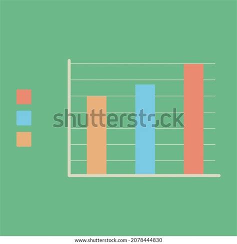 Simple Cute Bar Graph Illustration Stock Vector Royalty Free