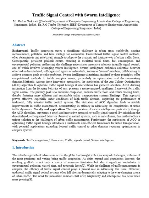 Traffic Signal Control Reserch Pdf