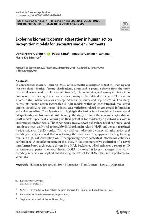 Pdf Exploring Biometric Domain Adaptation In Human Action Recognition Models For Unconstrained