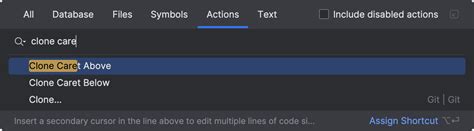 Multiple Cursors And Selection Ranges Datagrip Documentation
