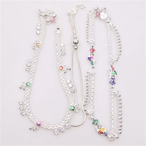 Sterling Silver Anklets 3 Pieces Property Room