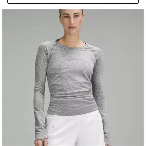 Grey Swiftly Tech Long Sleeve Shirt Originally Depop