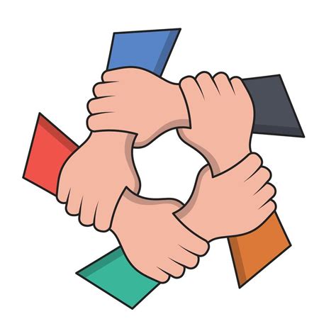 Teamwork Hand Logo Teamwork Hand Logo Royalty Free Images Stock