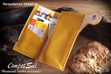 Дамско портмоне от естественна кожа ръчна изработка в Портфейли портмонета в гр Варна