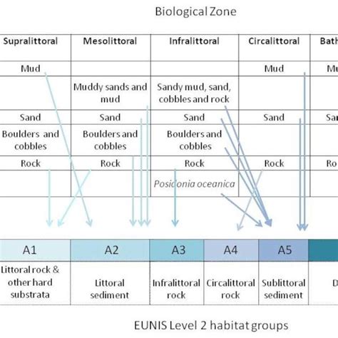 The Eunis Hierarchical Classification Parameters Guiding Each Habitat