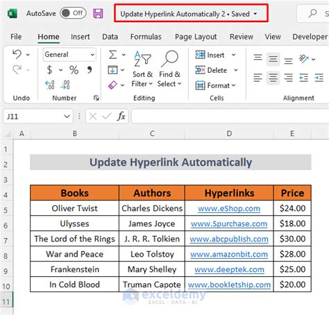 How To Update Hyperlink In Excel Automatically 2 Ways