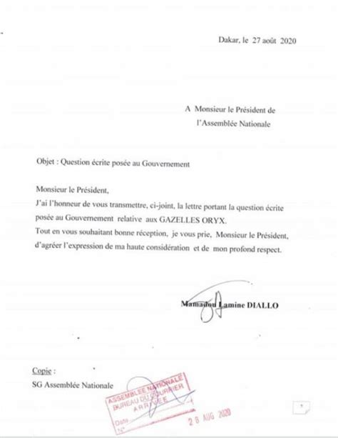 Affaire Des Gazelles Oryx Un Député Envoie Une Question écrite à