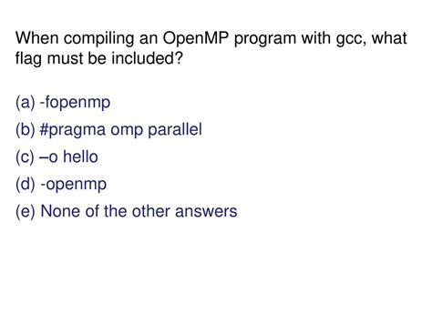Openmp Quiz B Wilkinson January 22 Ppt Download