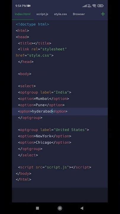 Optgroup Tag In Select Html Tip 5 Youtube