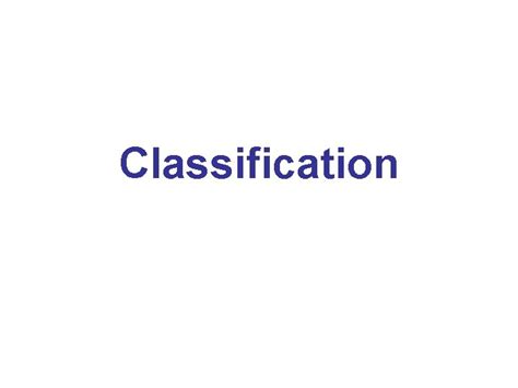 Classification An Example From Pattern Classification By Duda