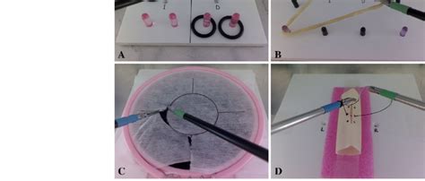 skill tasks performed by the participants a peg transfer task b