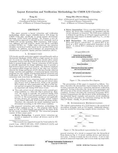 PDF Layout Extraction And Verification Methodology For CMOS I O Circuits