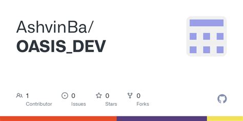 GitHub AshvinBa OASIS DEV