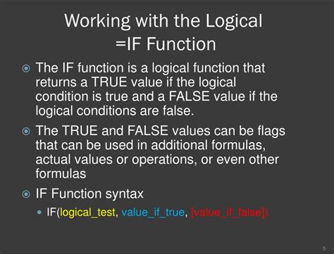 Ppt Mastering Logical Functions In Excel If And Or Not Powerpoint Presentation Id6511595