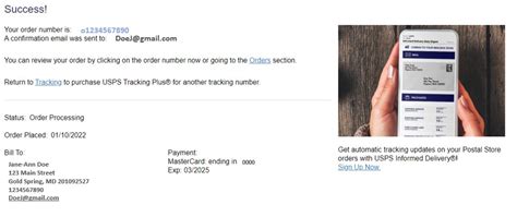 Screenshot Of A Confirmation Page That Your Order Has Been Placed After The Success Message