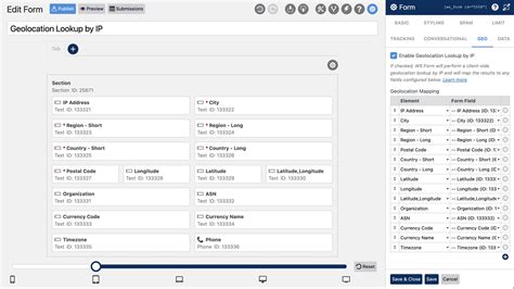 Geolocation Lookup By Ip Ws Form