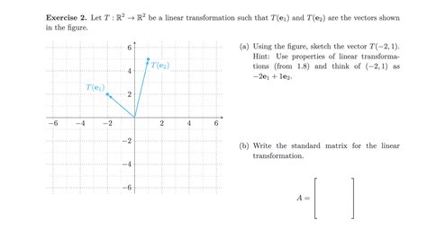 Solved Exercise 2 Let T R2 R2 Be A Linear Chegg Com