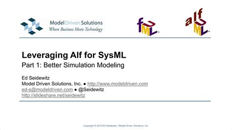 Leveraging Alf For Sysml Part 1 Better Simulation Modeling Pptx Operating Systems