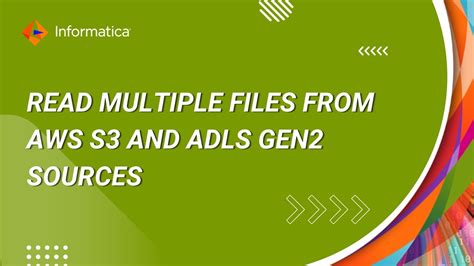 How To Read Multiple Files From Aws S3 And Adls Gen2 Sources Youtube