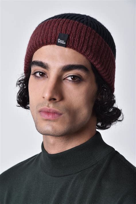 کلاه بافت دو رنگ فروشگاه اینترنتی بادی اسپینر