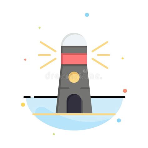 Lighthouse Building Navigation House Abstract Flat Color Icon