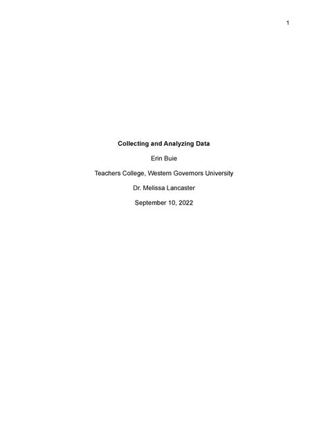 d179 task 2 passed collecting and analyzing data erin buie teachers college western