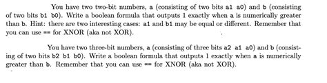 Solved You Have Two Two Bit Numbers A Consisting Of Two Chegg